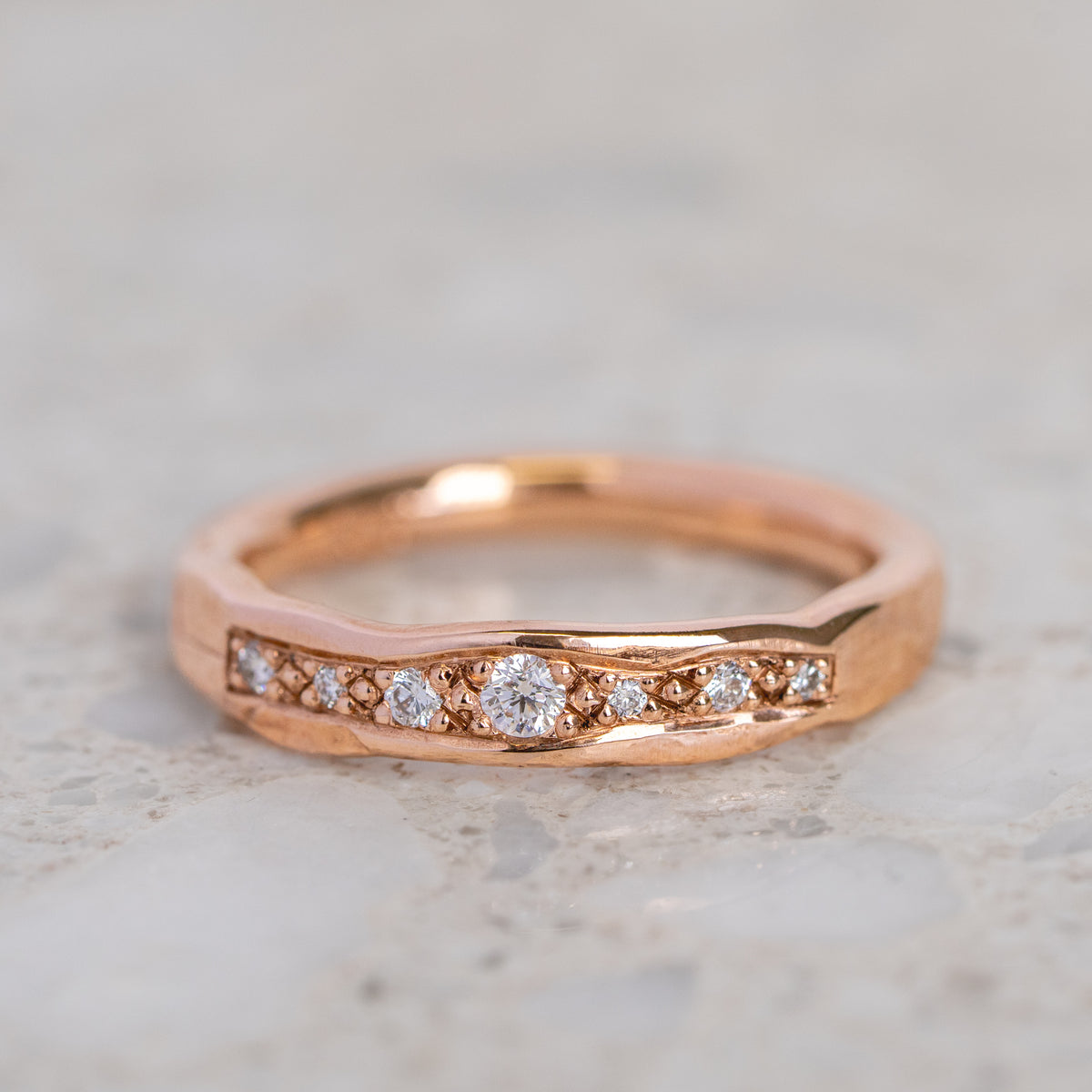 Diamond Wonky Bar Band – Sarah Gardner Jewellery