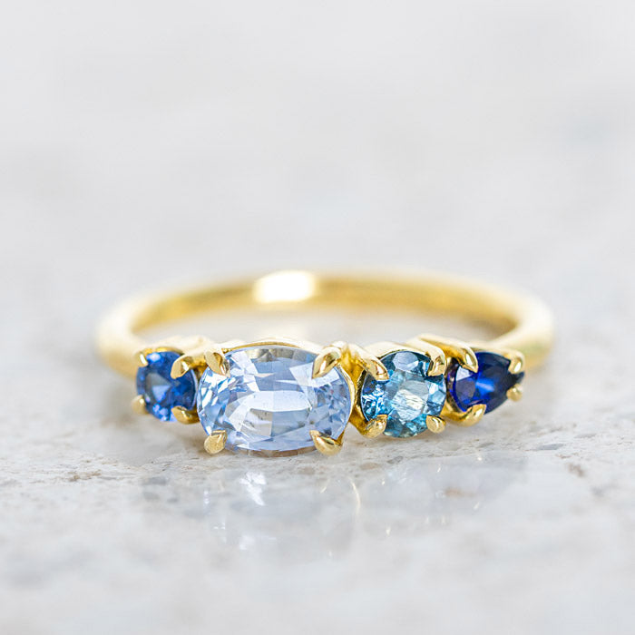 All Blues Sapphire Splice Ring – Sarah Gardner Jewellery