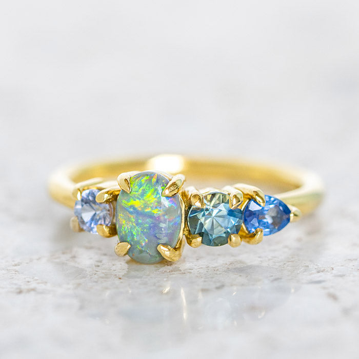 Shades of Blue Splice Ring – Sarah Gardner Jewellery