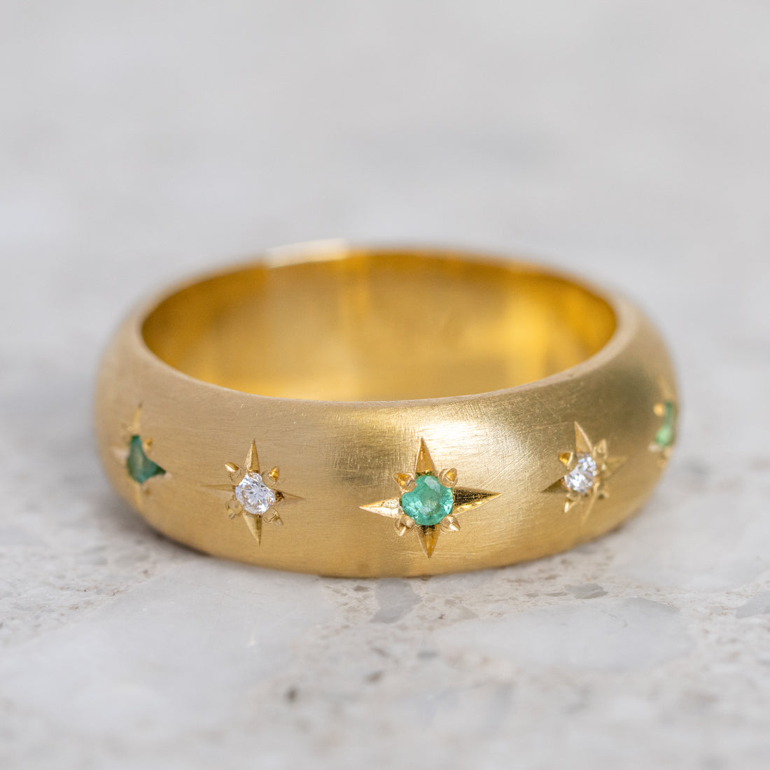 Emerald Star Set Ring – Sarah Gardner Jewellery