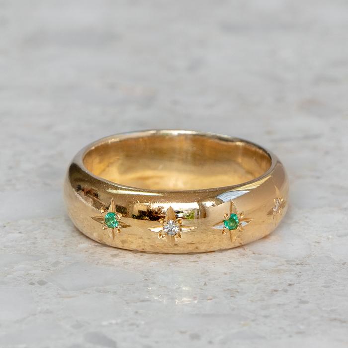 Emerald Star Set Ring – Sarah Gardner Jewellery